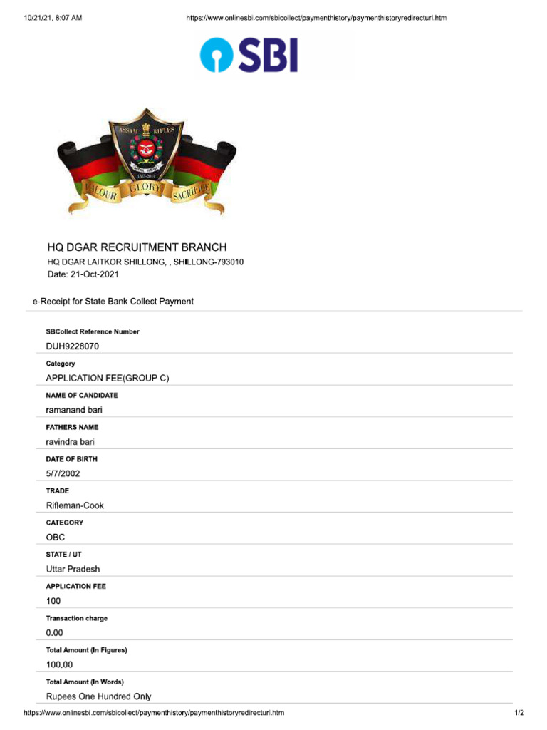 Ramanand Assam Form | PDF
