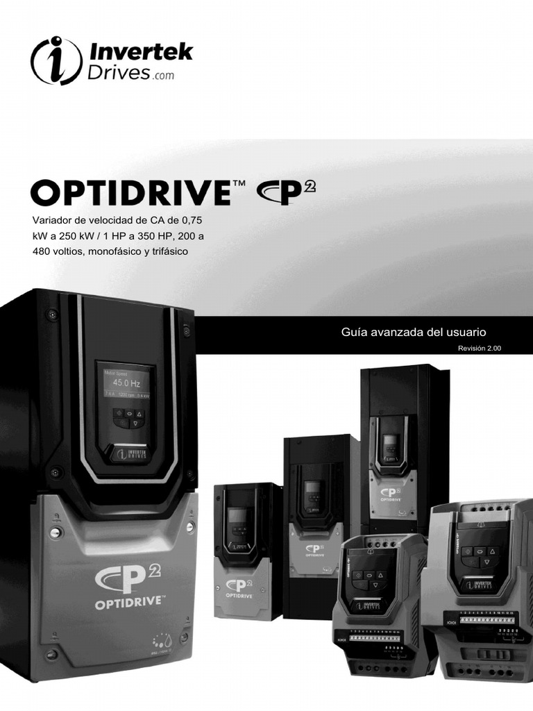 Optidrive P2 Advanced User Guide Rev 2.00 | PDF | Frecuencia | voltaje