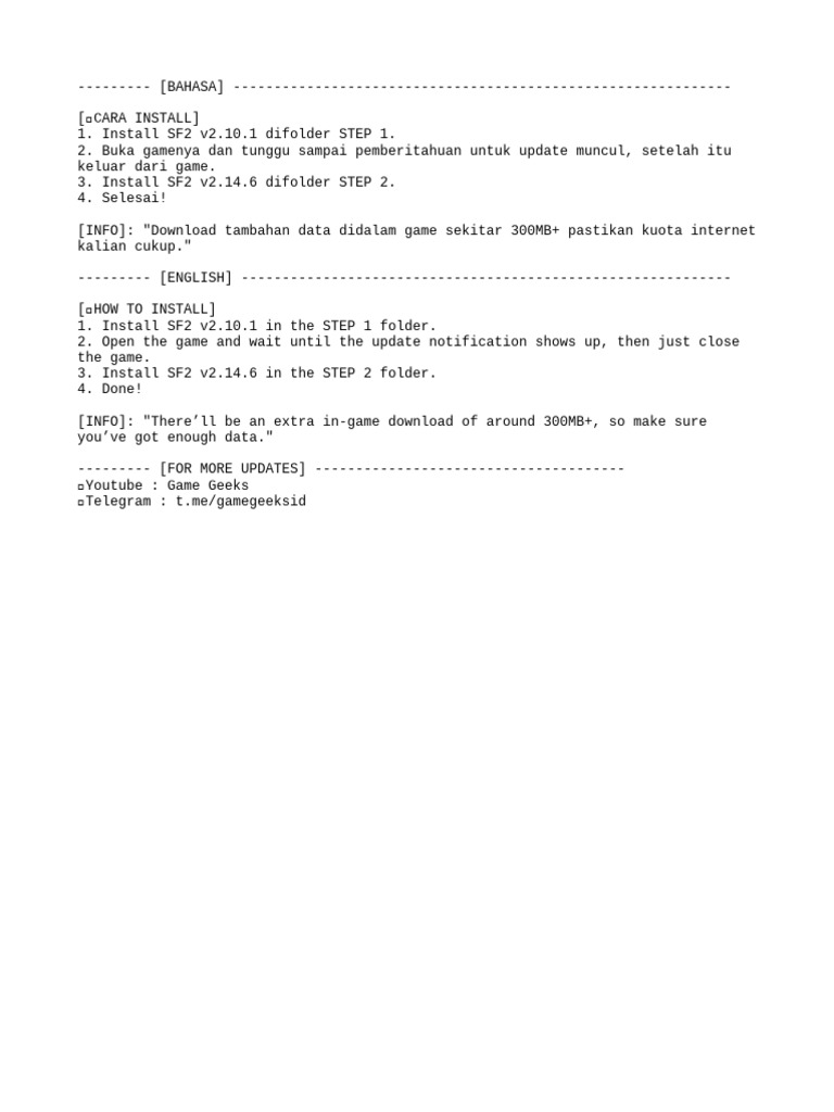 SF2 Installation Guide: Step-by-Step | PDF