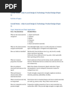 AQA Design Technology Revision Notes | PDF | Composite Material | Metals