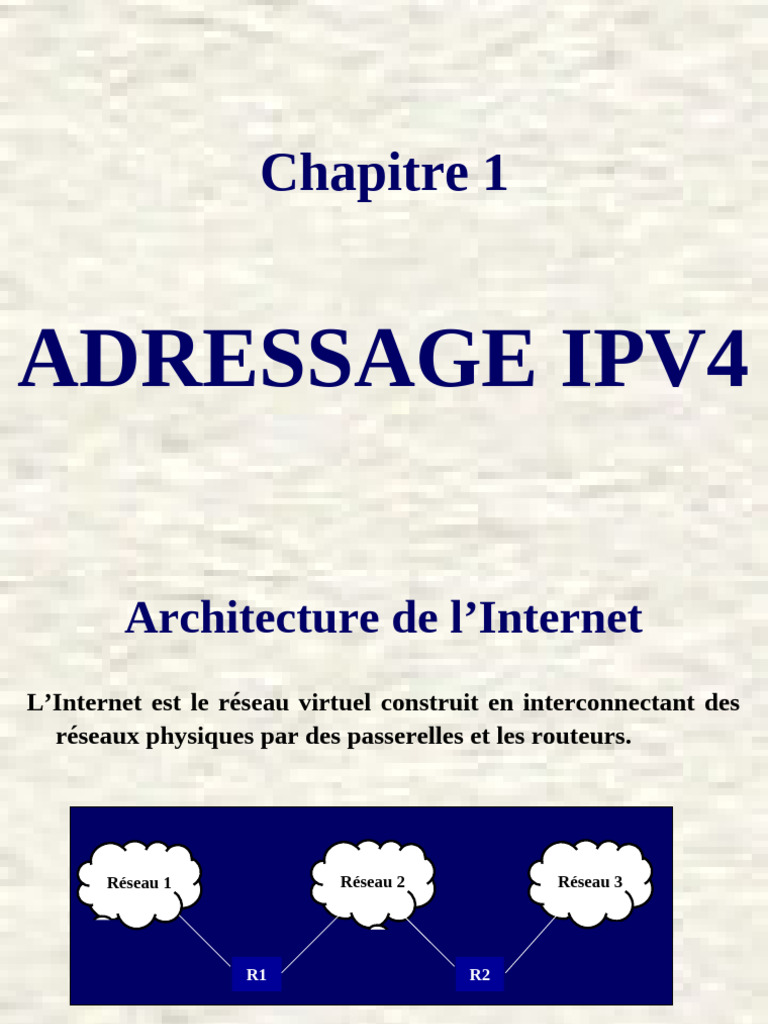 Adressage IPV4 PPT | PDF | Protocoles Internet | Ethernet