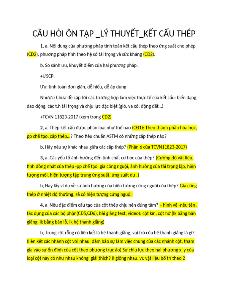 CÂU HỎI ÔN TẬP | PDF