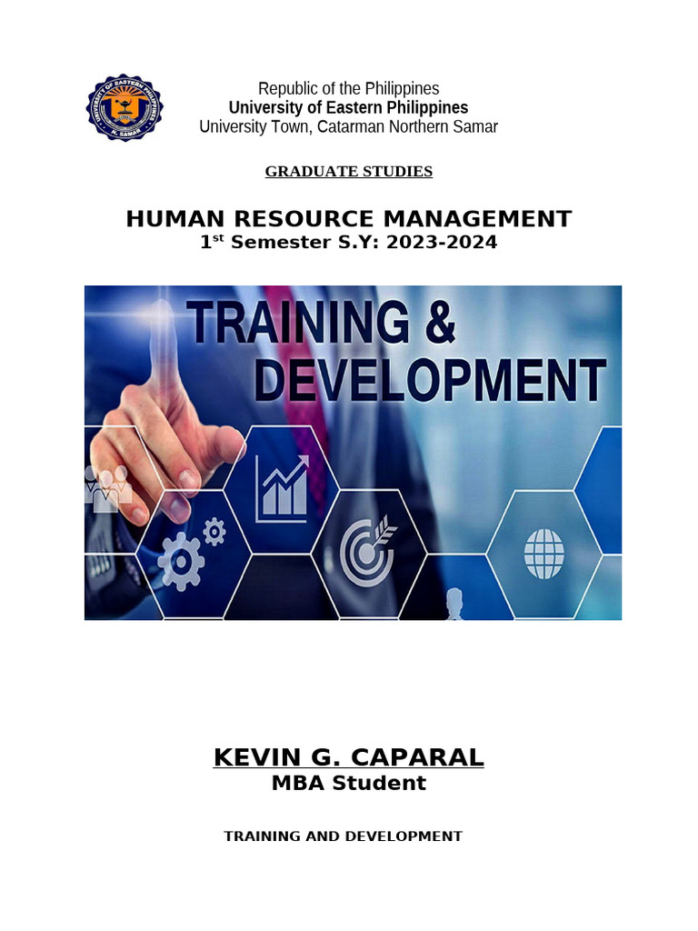 Training and Development (HRM) | PDF | Business | Cognition