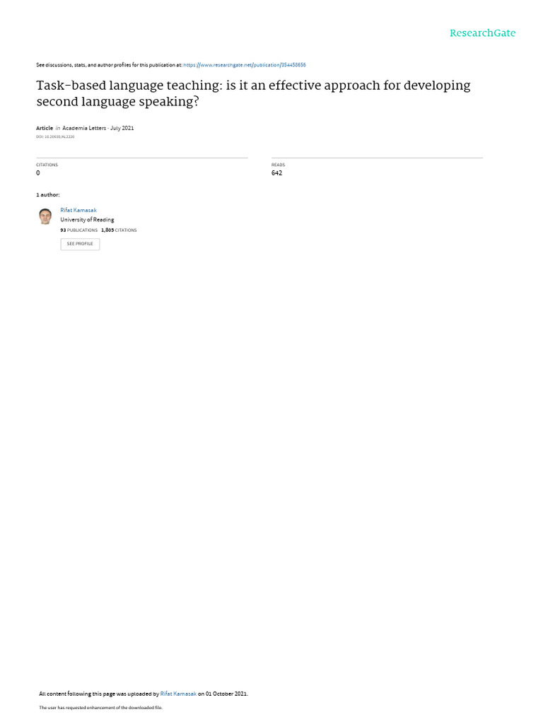 Bygate, M. (2017) | PDF | Fluency | Second Language