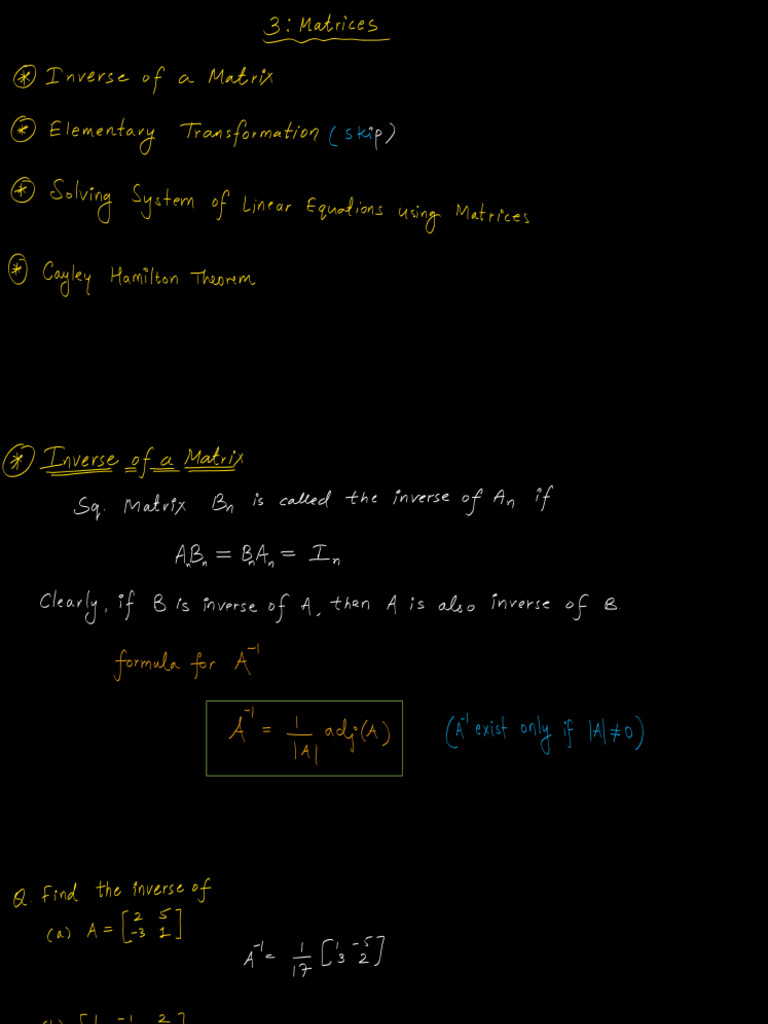 Matrices 8 | PDF