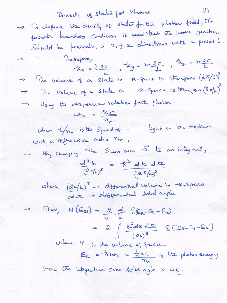 Density of States For Photons | PDF