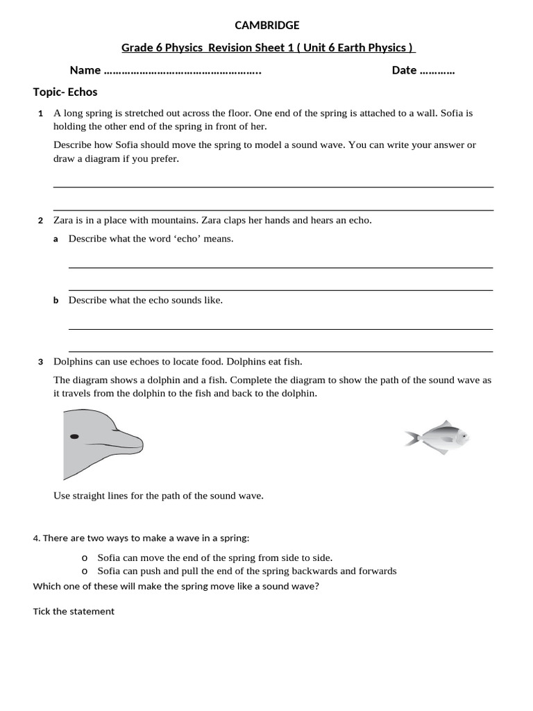 GR 6 Physics Unit 6 Rev Sheet 1 | PDF | Eclipse | Shadow