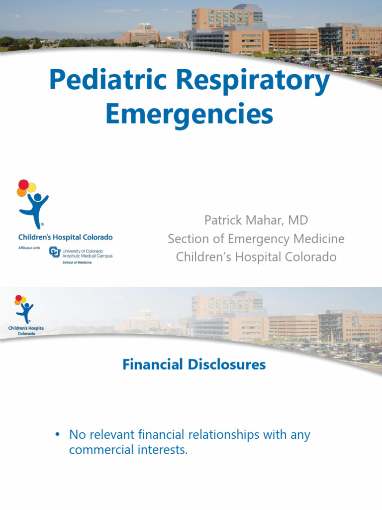 Pediatric Respiratory Emergencies Pdf Respiratory Tract Clinical