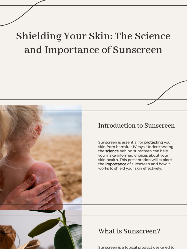 Slidesgo Shielding Your Skin The Science and Importance of Sunscreen | PDF