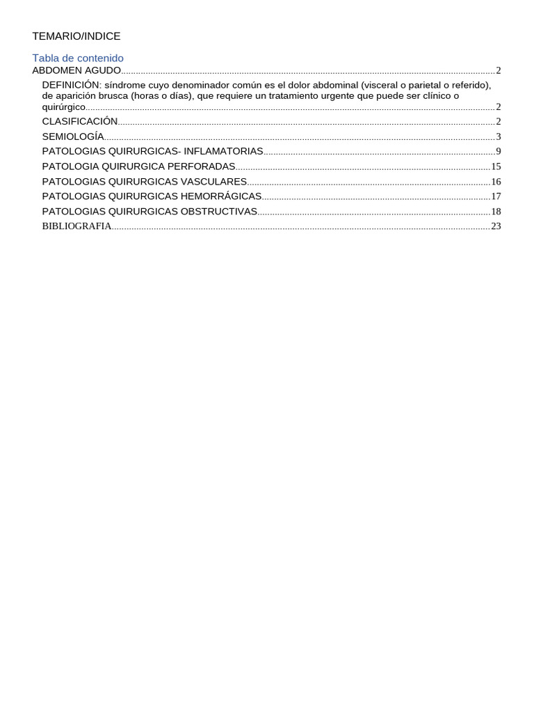 Abdomen Agudo QX | PDF | Especialidades Medicas | Enfermedades y trastornos