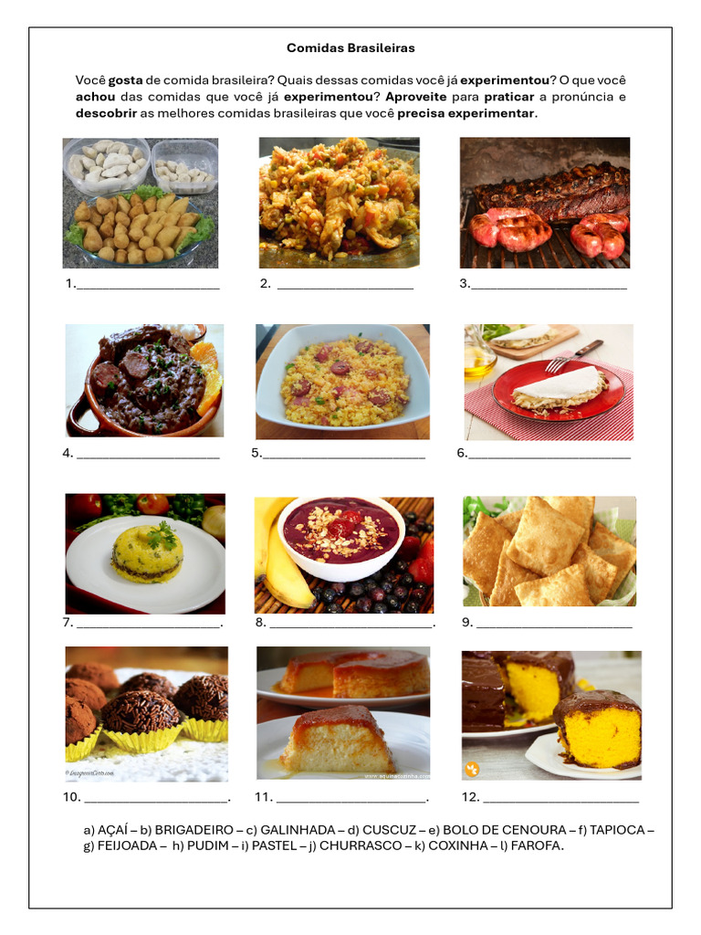Comidas Típicas Brasileiras | PDF