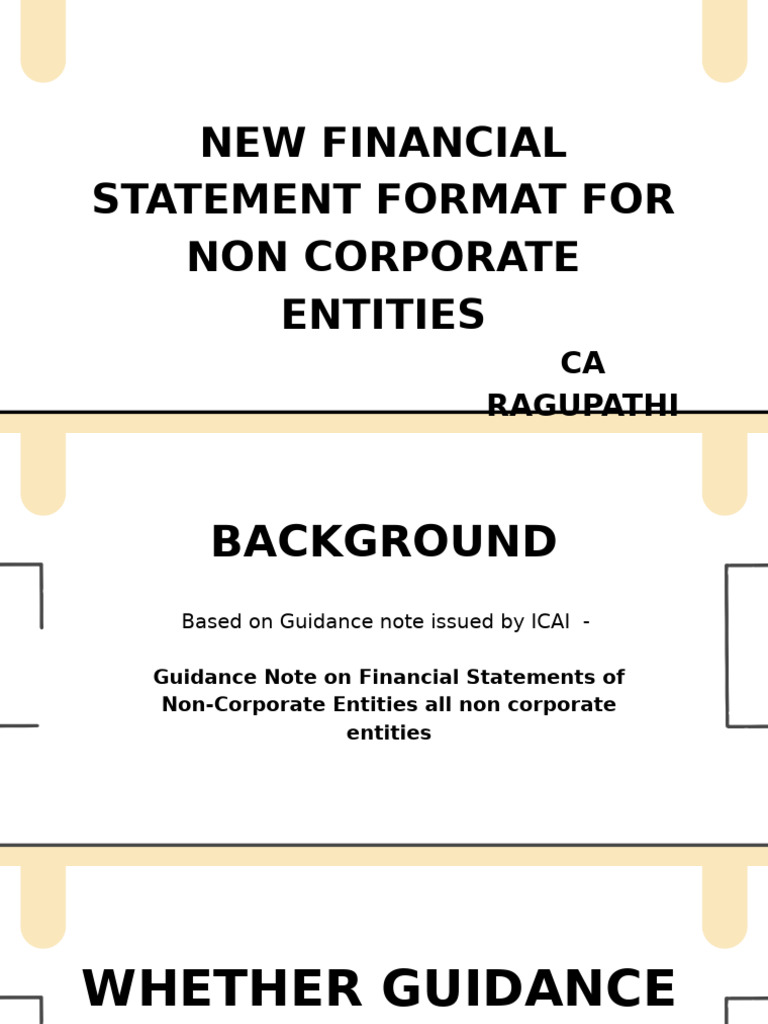New Financial Statement Format For Non Corporate Entities - Final | PDF ...