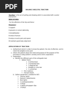 Balanced Skeletal Traction Procedure Guide | PDF | Clinical Medicine