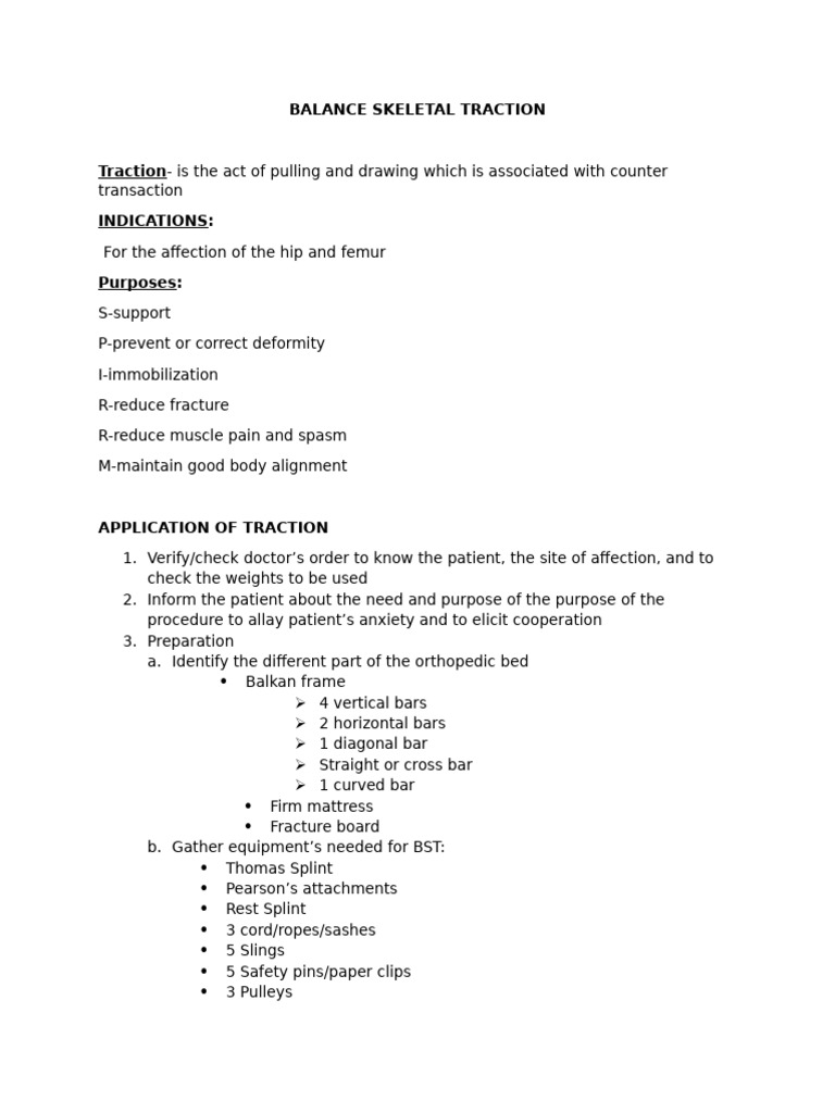 Balance Skeletal Traction | PDF | Knot
