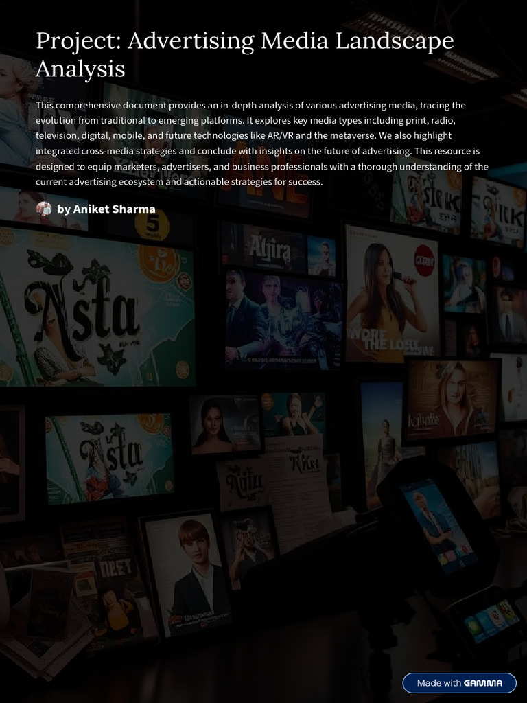 Project Advertising Media Landscape Analysis | PDF | Advertising ...