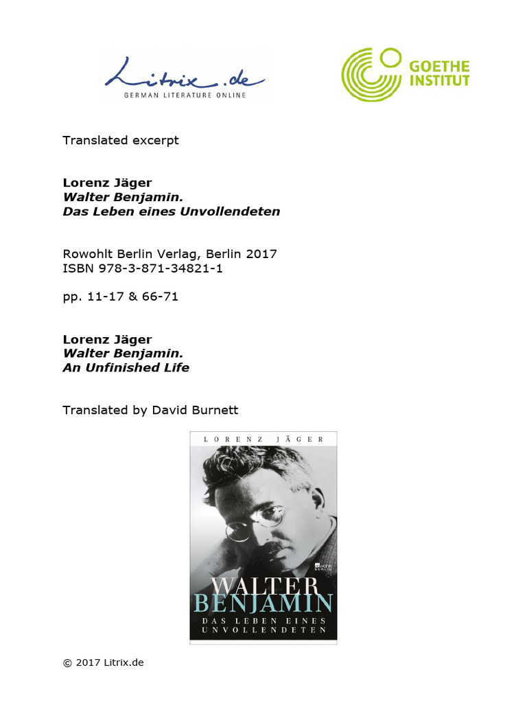 Leseprobe Walter-Benjamin en | PDF | Immanuel Kant | Martin Heidegger
