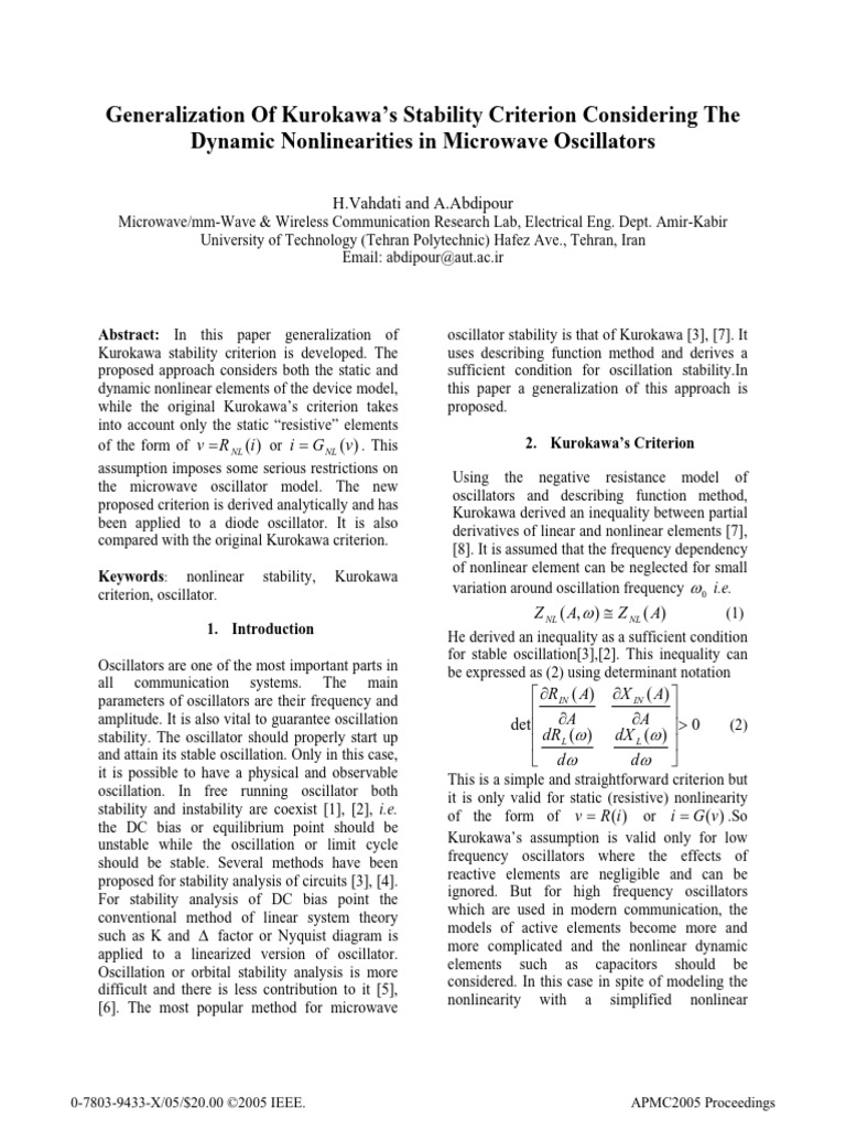 Generalization of Kurokawa's stability criterion considering the dynamic nonlinearities in ...