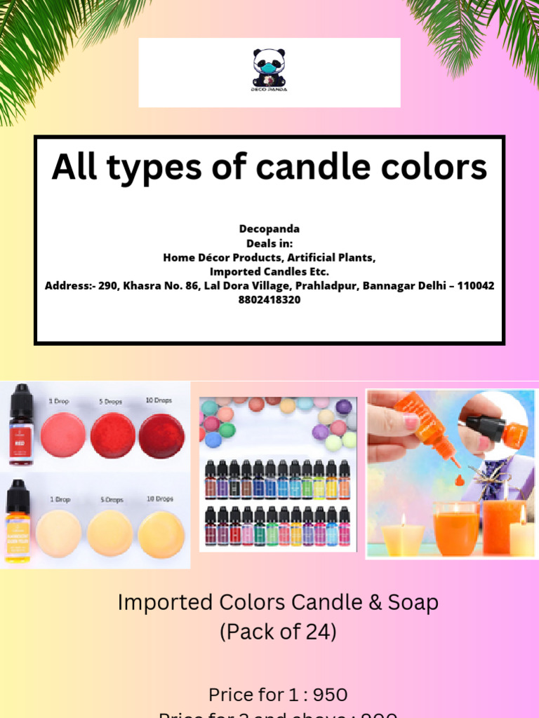 Candle Color Mixing Guide | PDF | Brown | Color