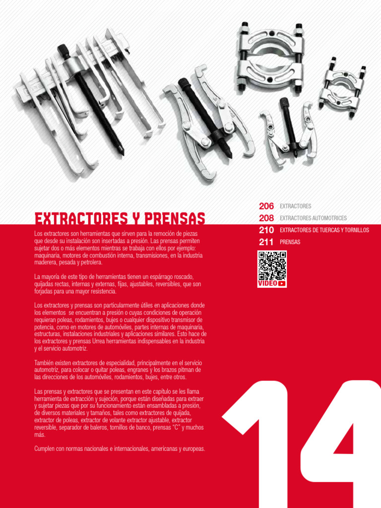 Catalago de Extractores | PDF | Tornillo | Rodamiento (Mecánico)