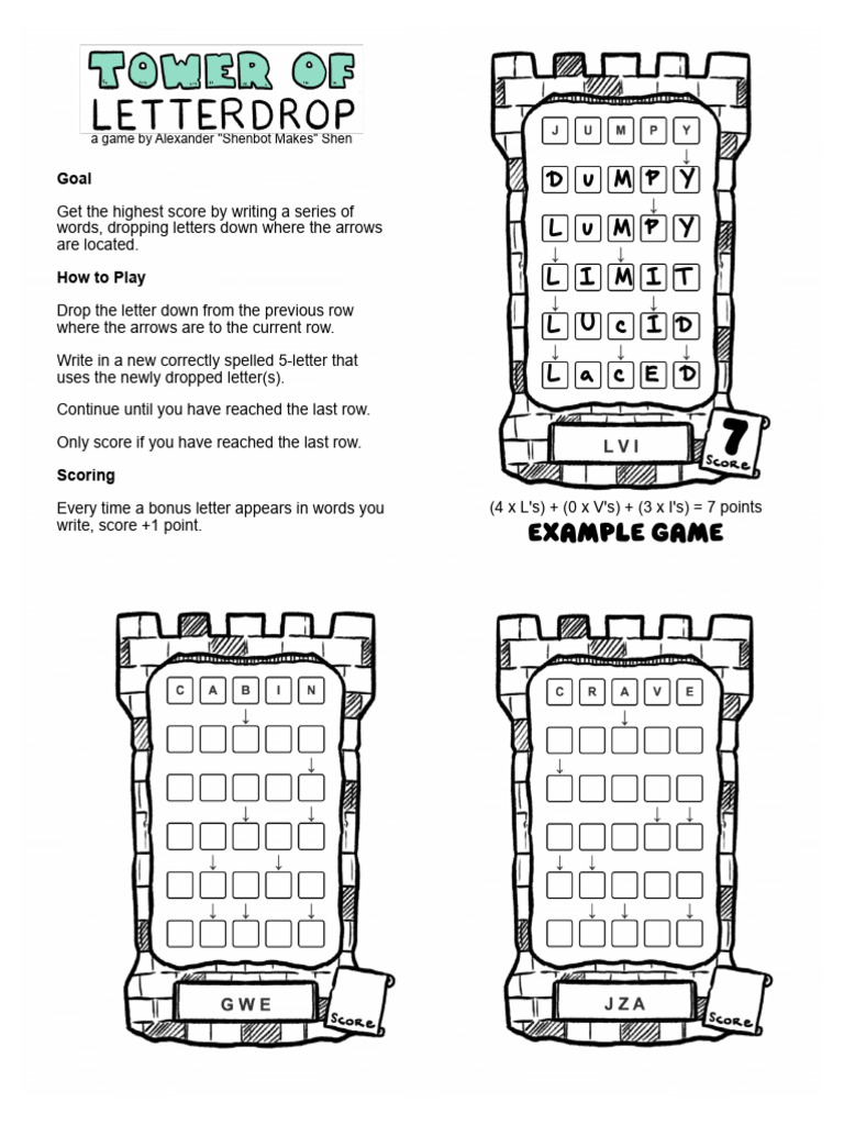 Tower of Letterdrop - Demo | PDF
