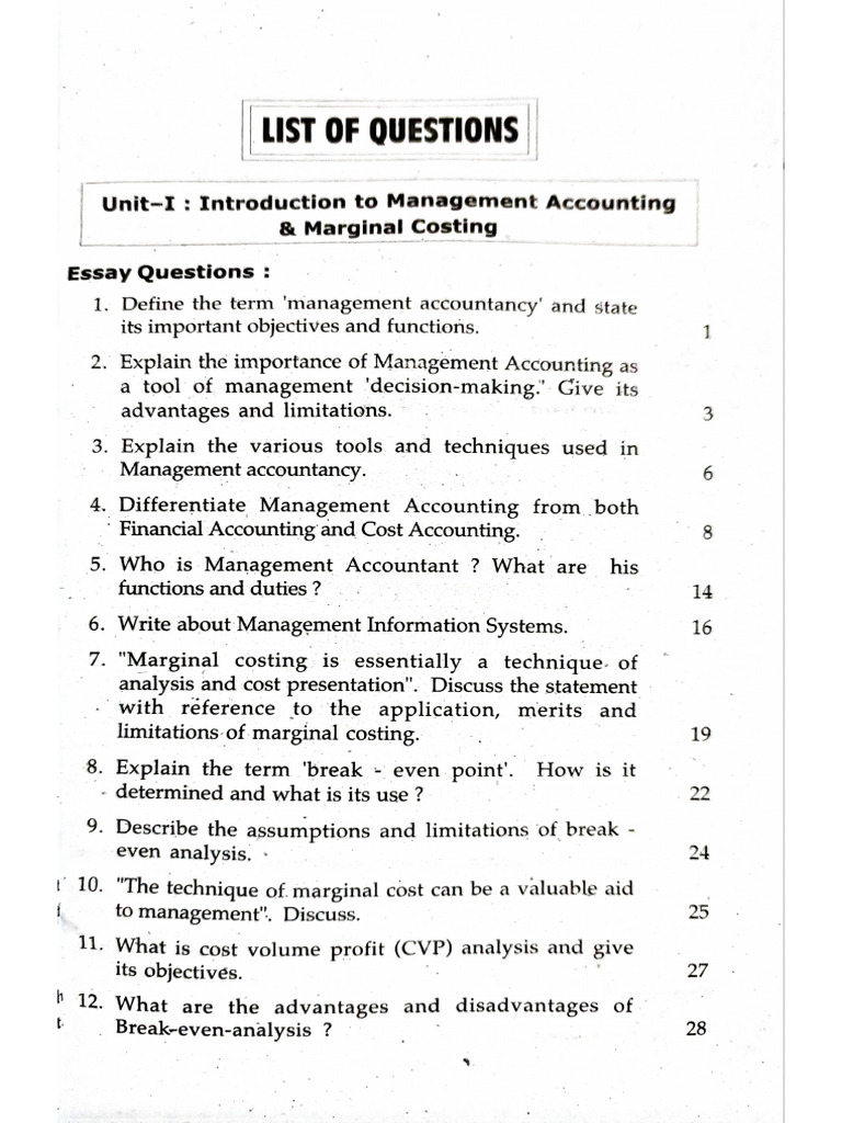 Ccma Units Questions | PDF