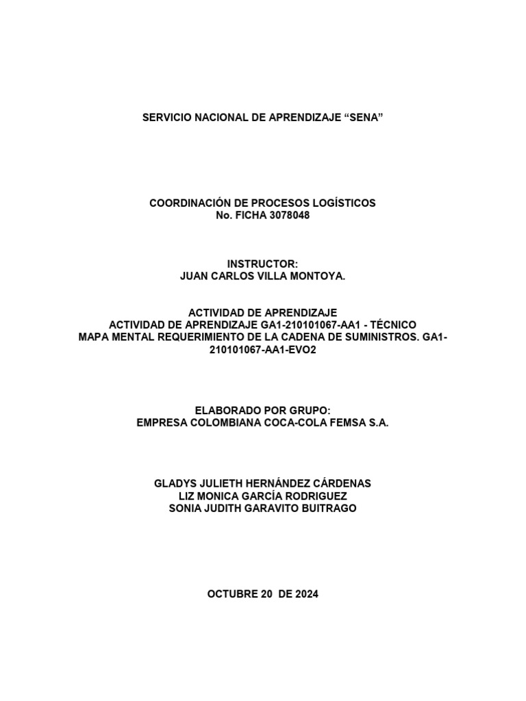 Mapa de Cadena de Suministro FEMSA | PDF | Cadena de suministro | Logística