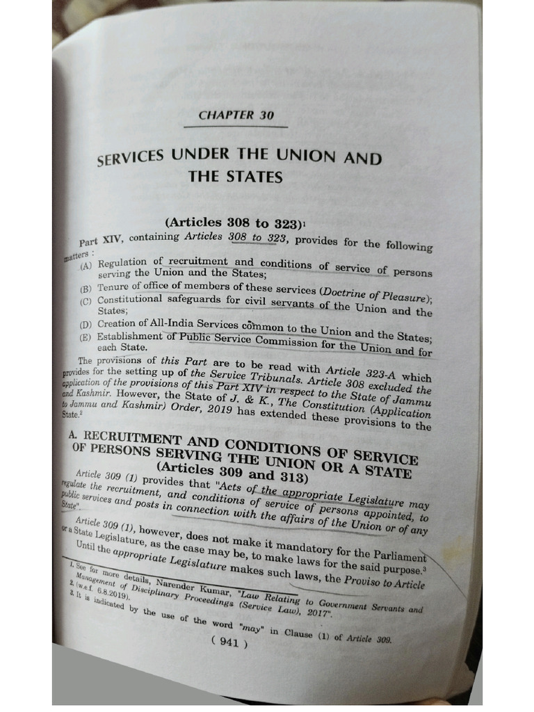 Civil Servants or Services Under Union and States | PDF