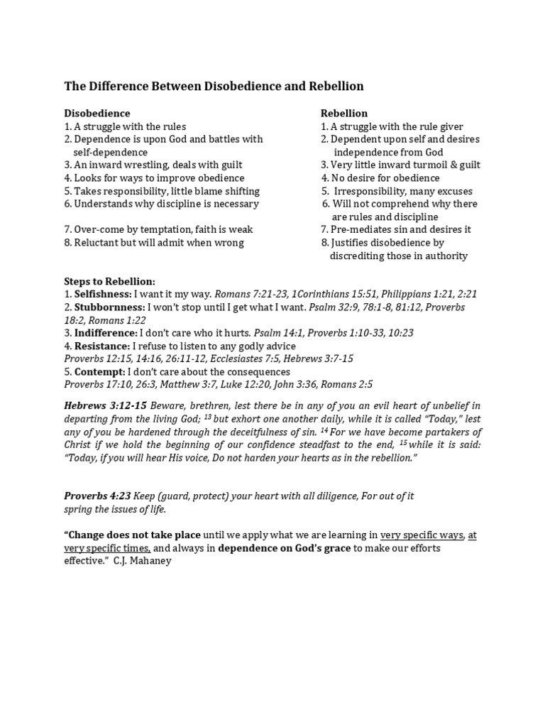 Disobedience Rebellion Outline | PDF