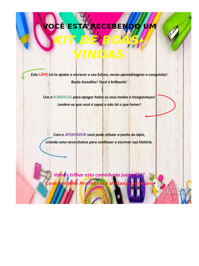 Cartao Boas Vindas | PDF