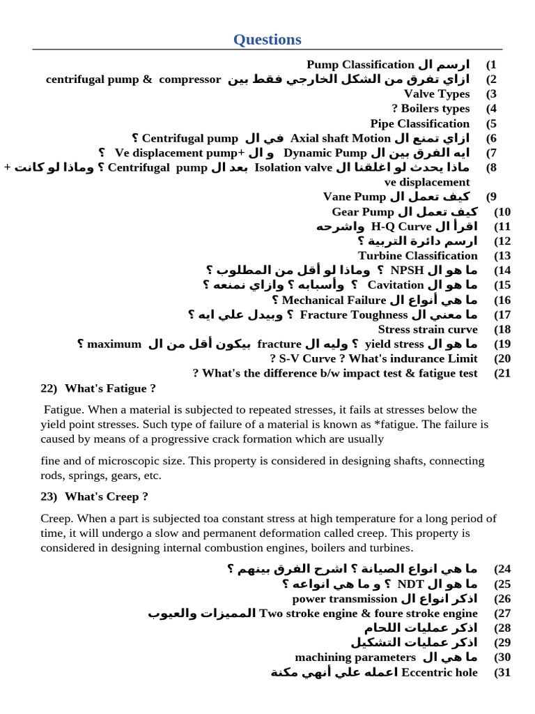 Questions - and answers | PDF