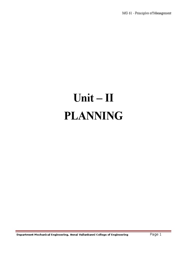 Planning Notes Final 1 | PDF | Goal | Engineering