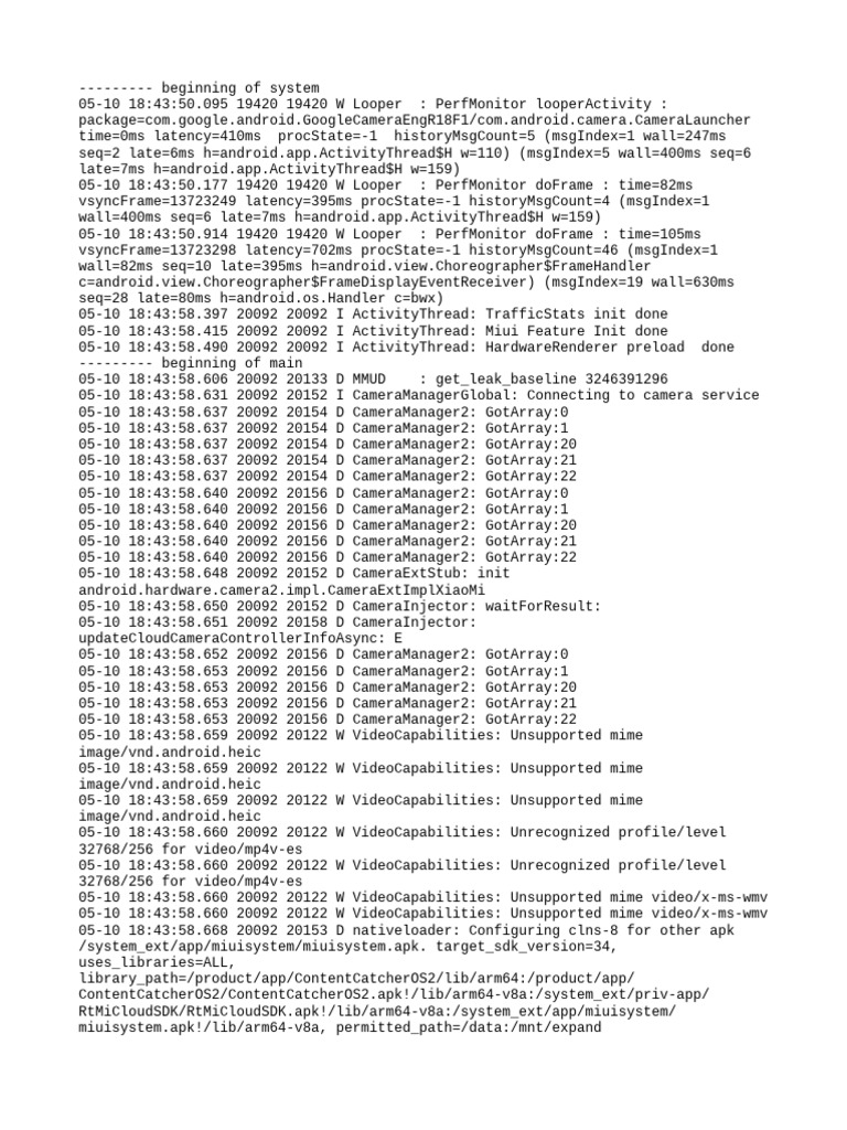 Log Cat 1746879238521 | PDF | Computer Architecture | System Software