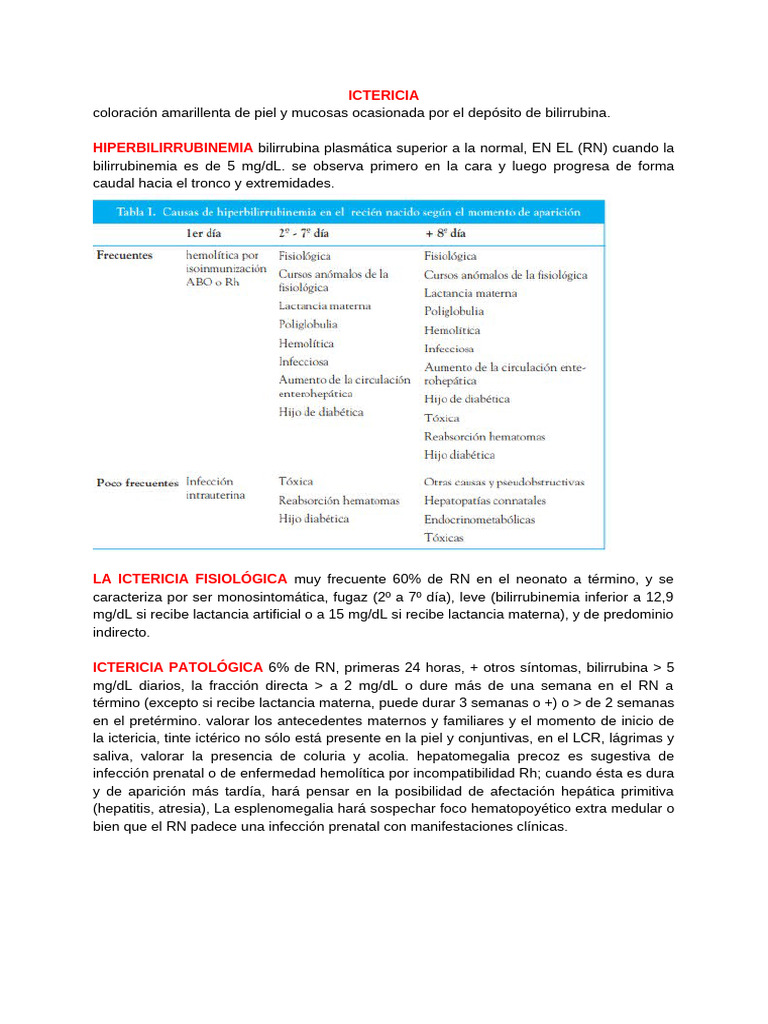 Ictericia en Recién Nacidos: Diagnóstico y Tratamiento | PDF | Medicina ...