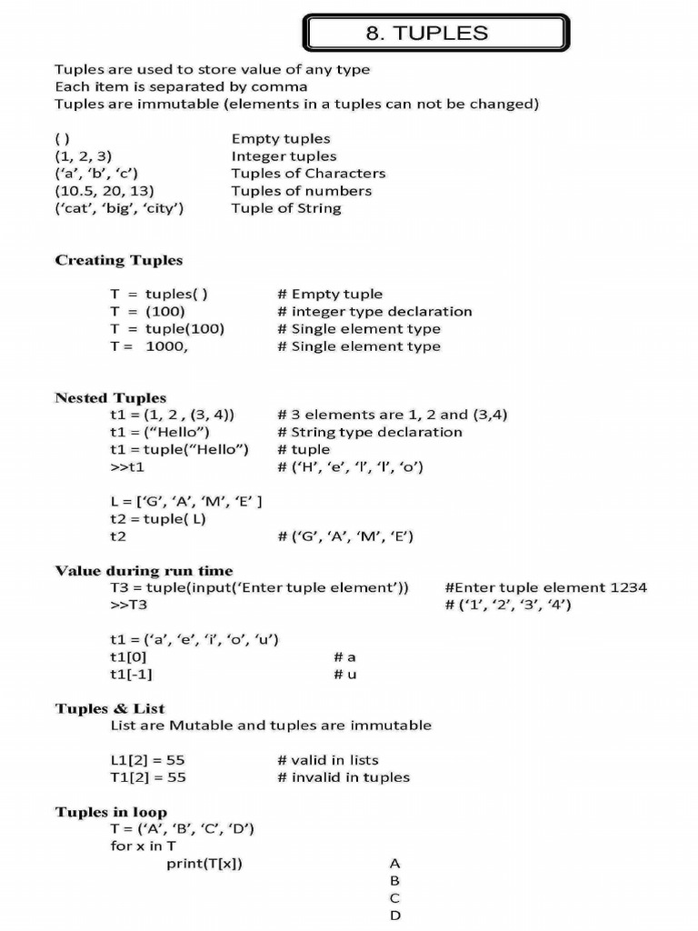 Tuples | PDF