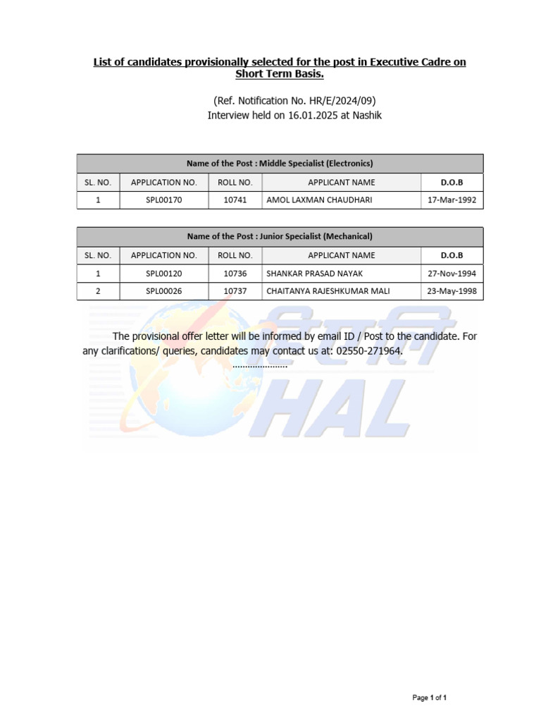 Interview result CEMILAC_1737186329 | PDF