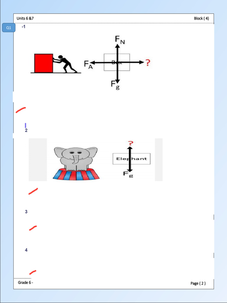 Grade 6 Forces and Scientific Method Quiz | PDF | Force | Temperature