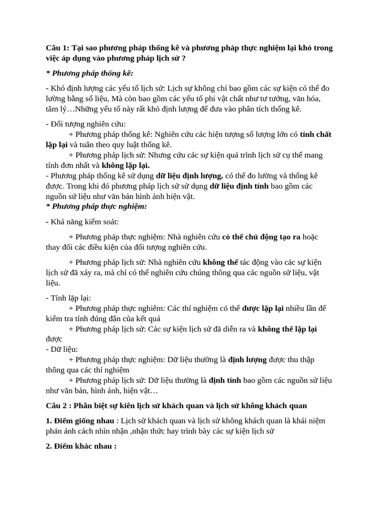 Câu hỏi Nhập môn KHXH&NV | PDF