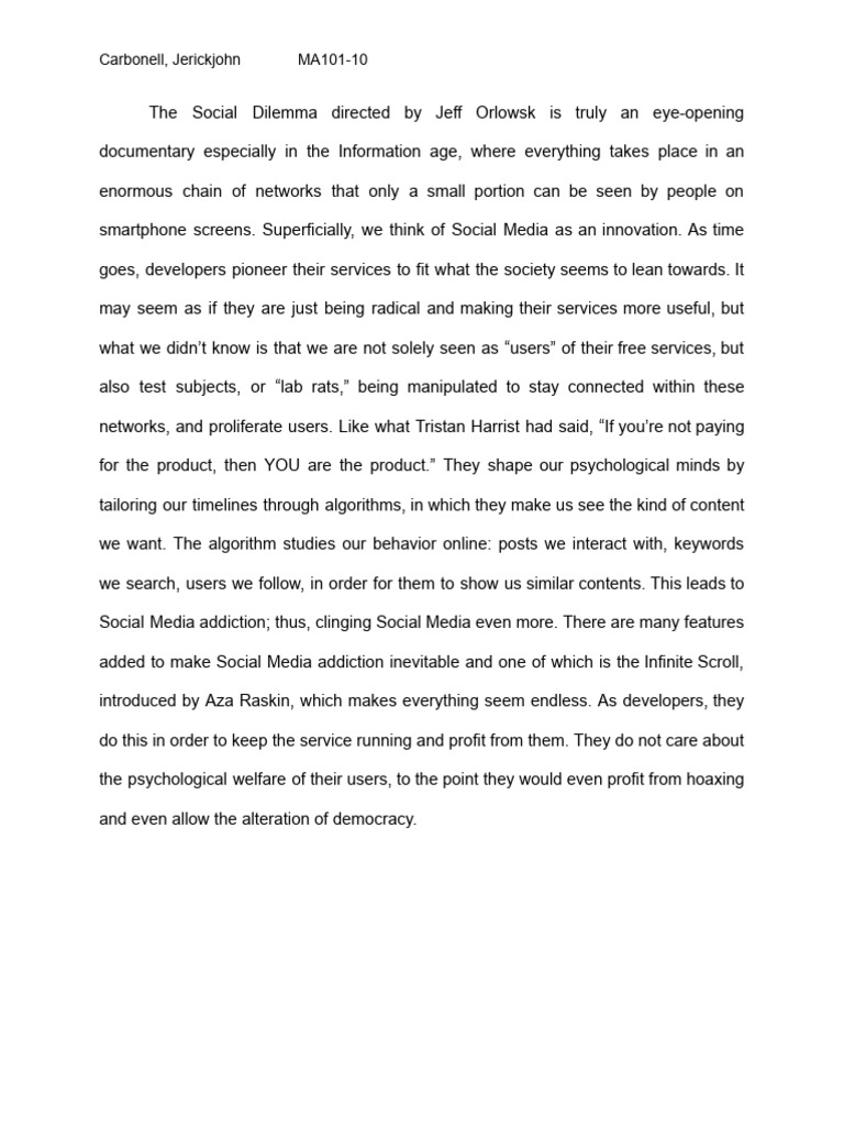 MA101-10-CARBONELL - Paper Analysis | PDF | Human Communication | Mass Media