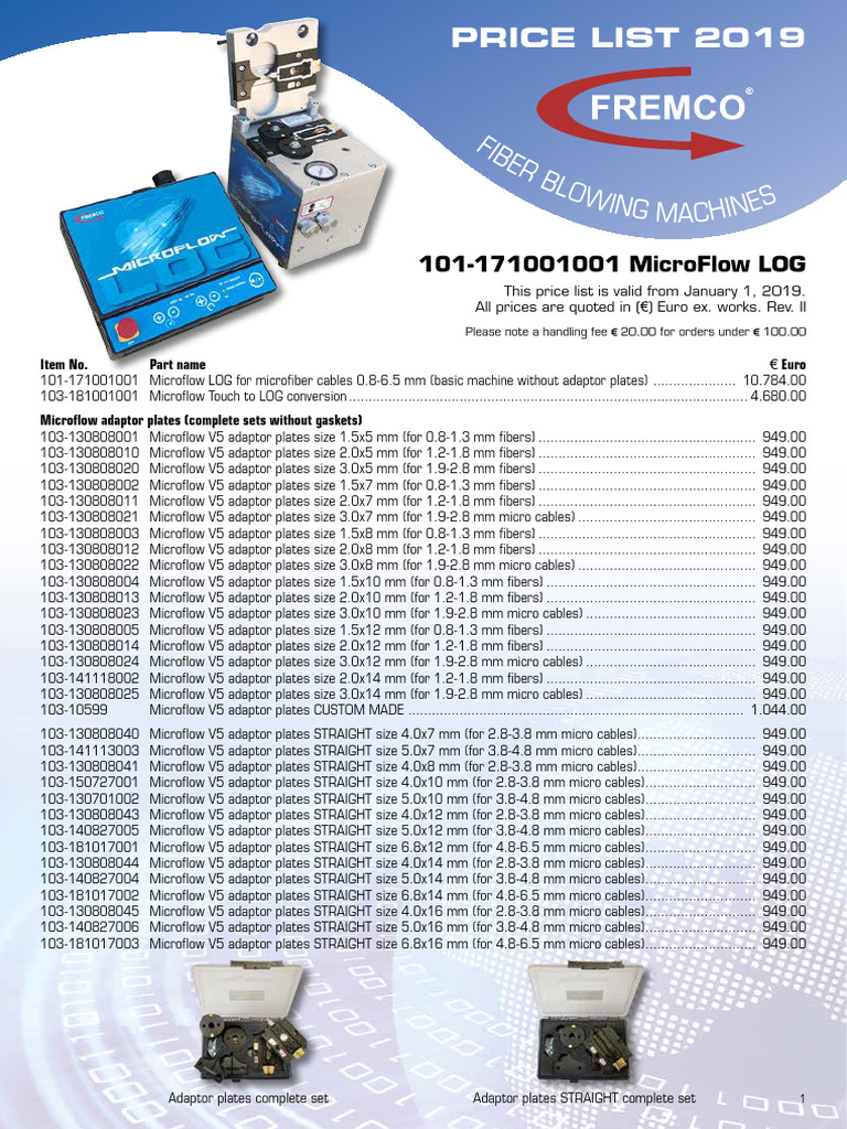 MicroFlow Blowing Machines Price List | PDF | Mechanical Engineering ...