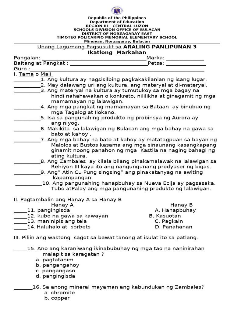 Q3-ST1-ARALING-PANLIPUNAN-revised | PDF