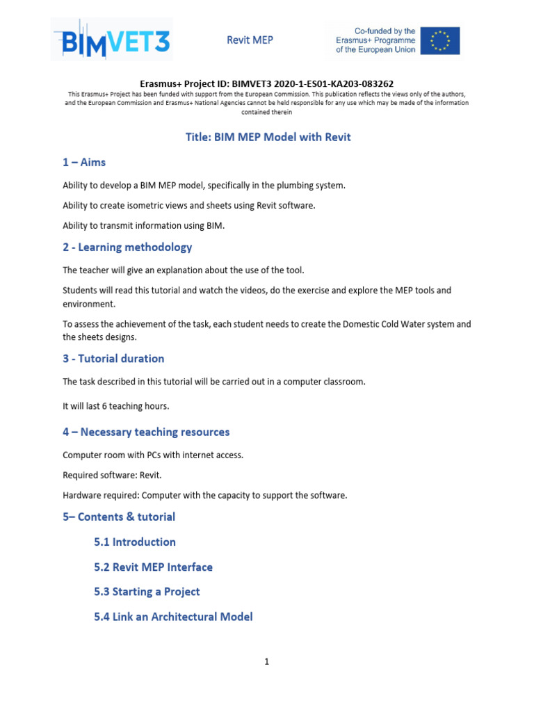 Block VII Tutorial 5 Revit MEP en | PDF | Autodesk Revit