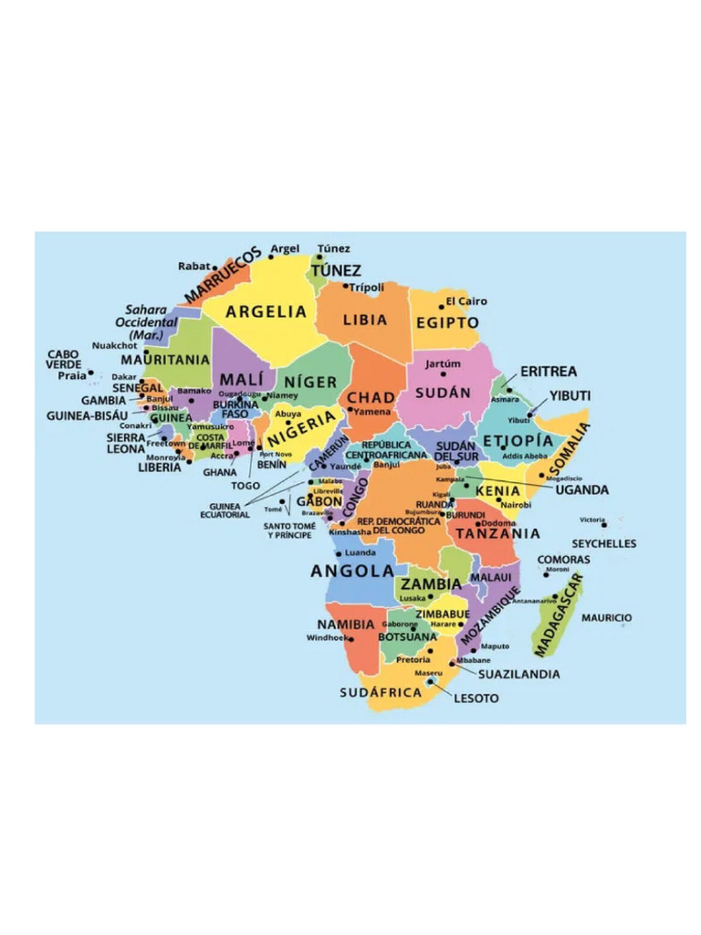 Mapa Político de Africa | PDF
