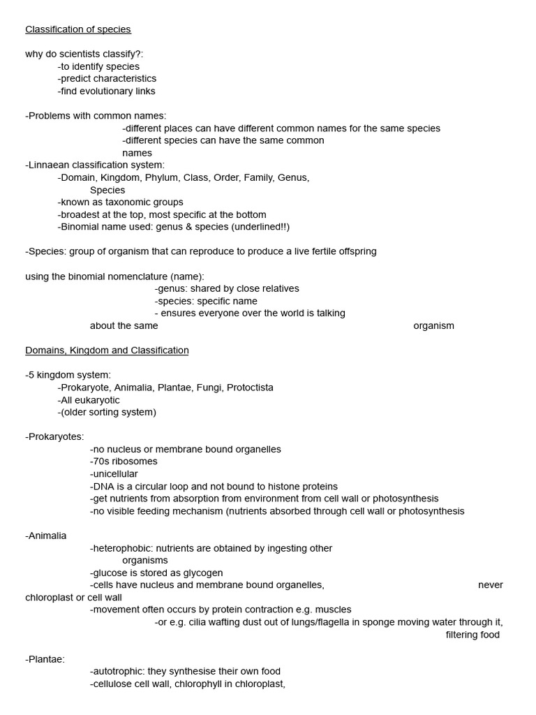 CLASSIFICATION AND EVOLUTION bio ocr a level | PDF | Genetic Diversity ...