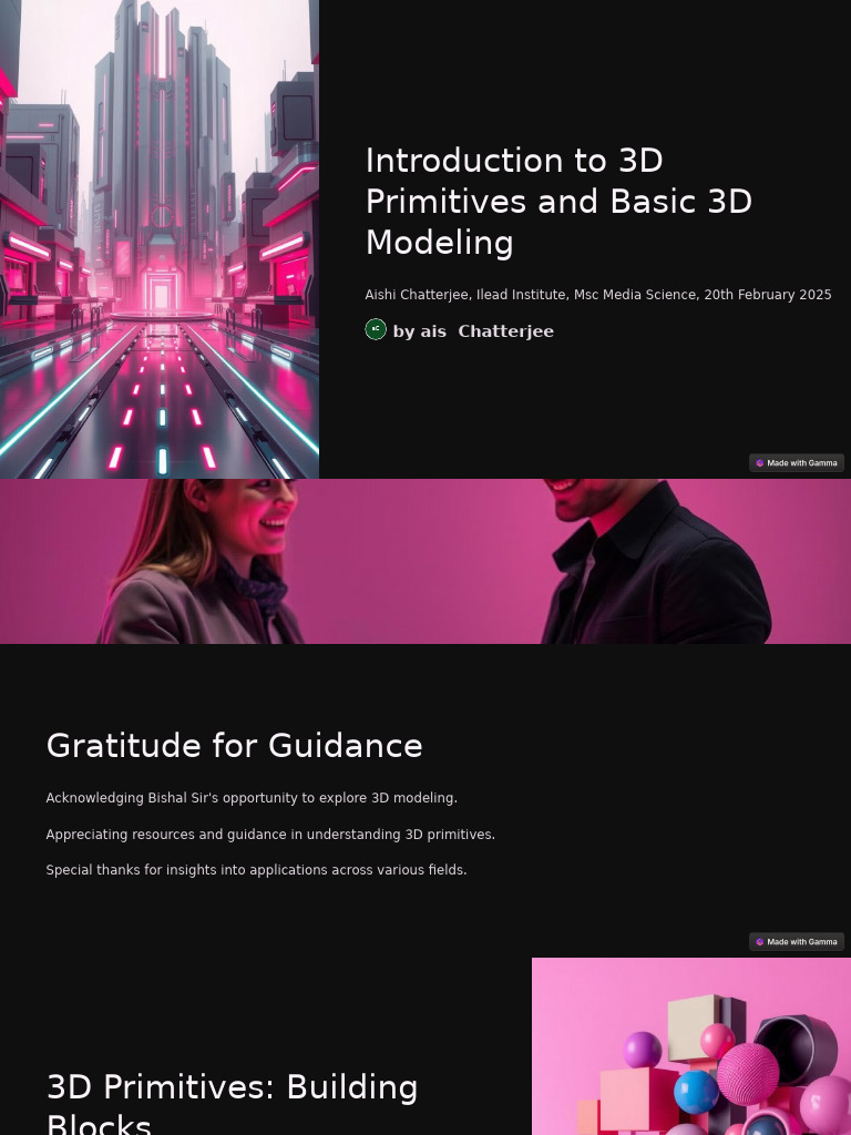 Introduction To 3D Primitives and Basic 3D Modeling | PDF