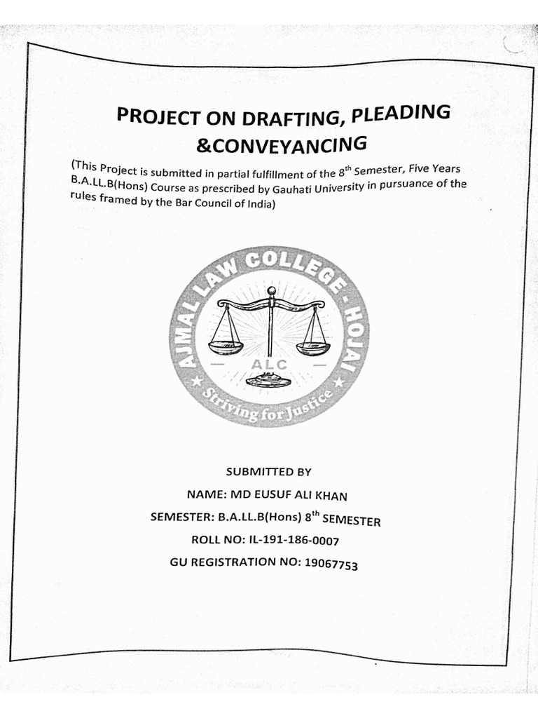 Drafting, Pleading and Conveyancing | PDF