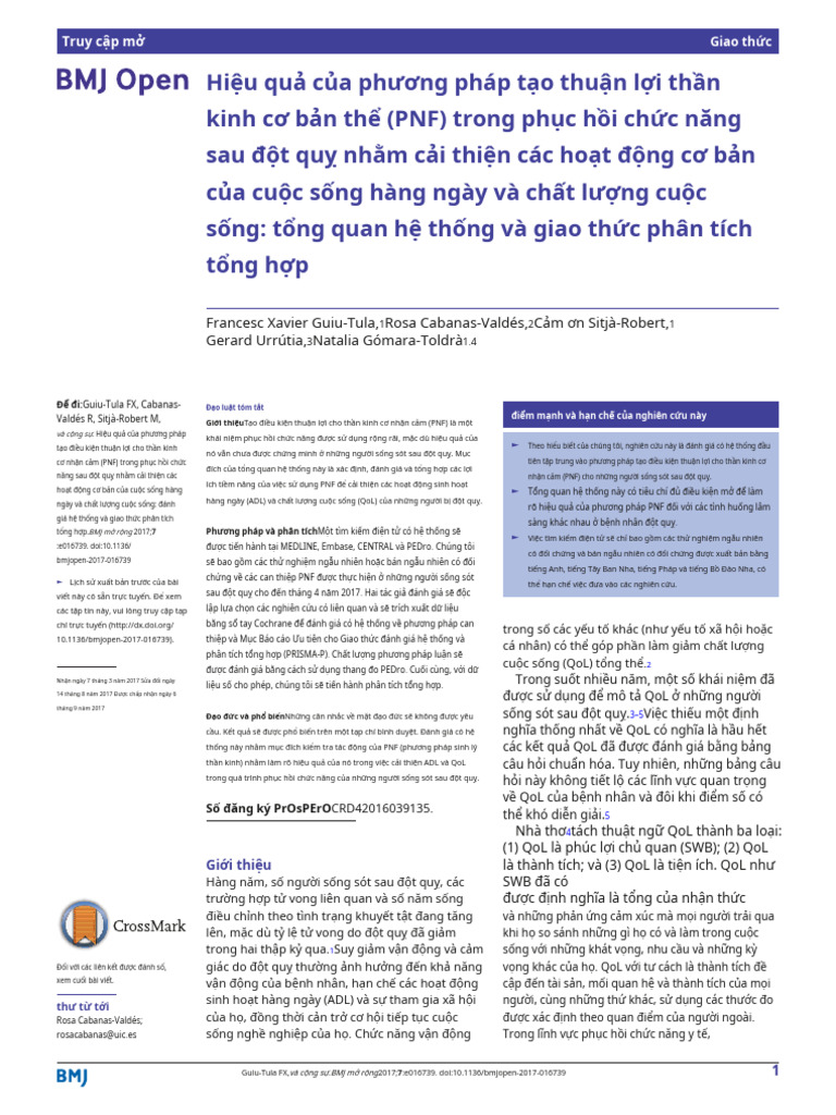 PNF in Stroke - Oc.vi | PDF