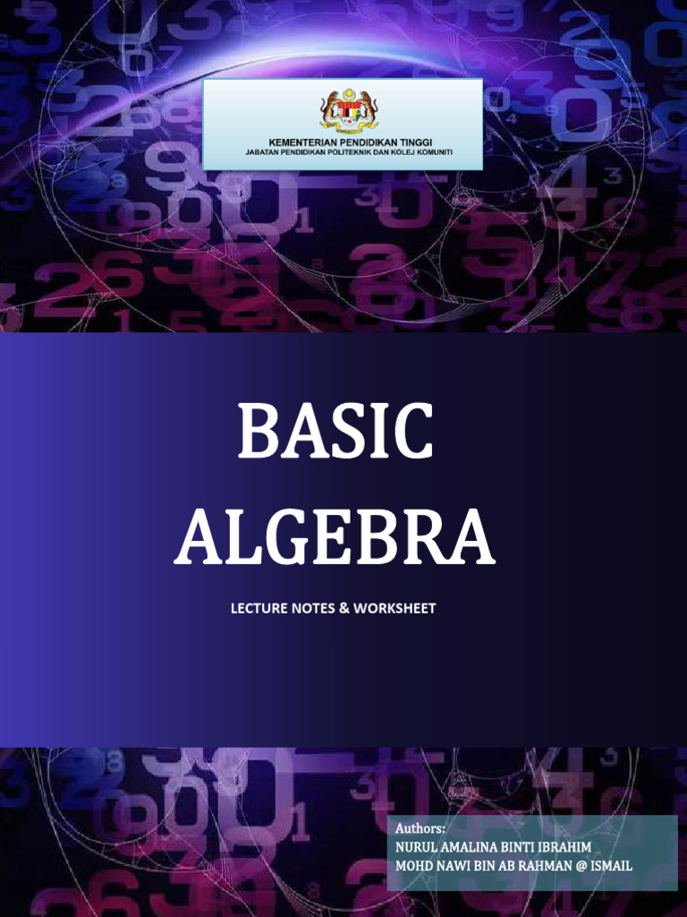 Ebook_basic Algebra (Lecture Notes and Worksheet)-Compressed | PDF ...