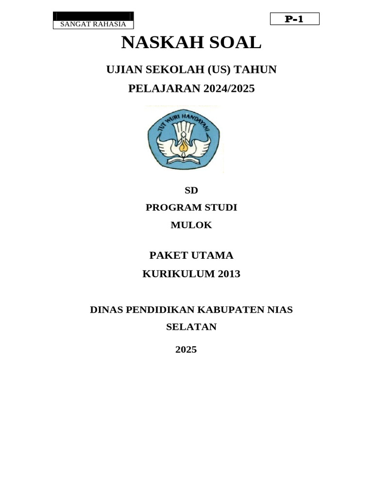 Naskah Soal Mulok - Nafa | PDF