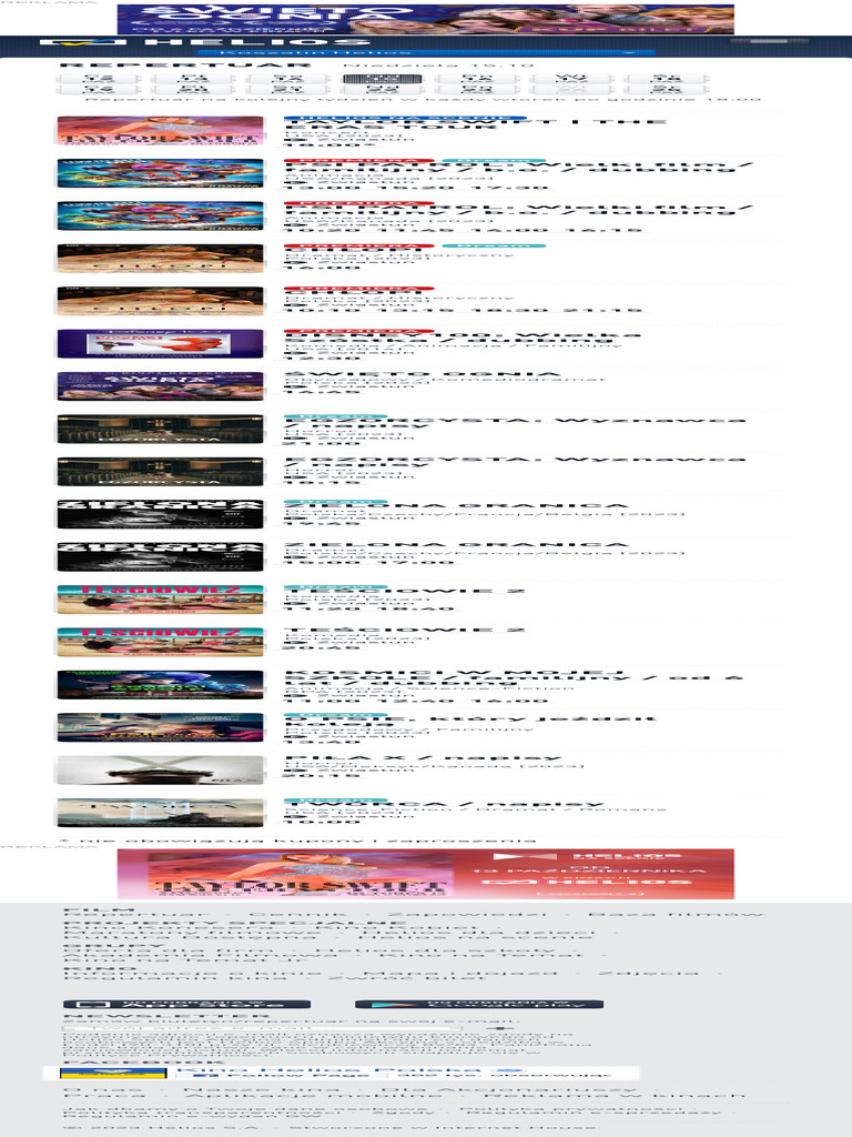 Repertuar Koszalin Helios Sieć Kin Helios | PDF