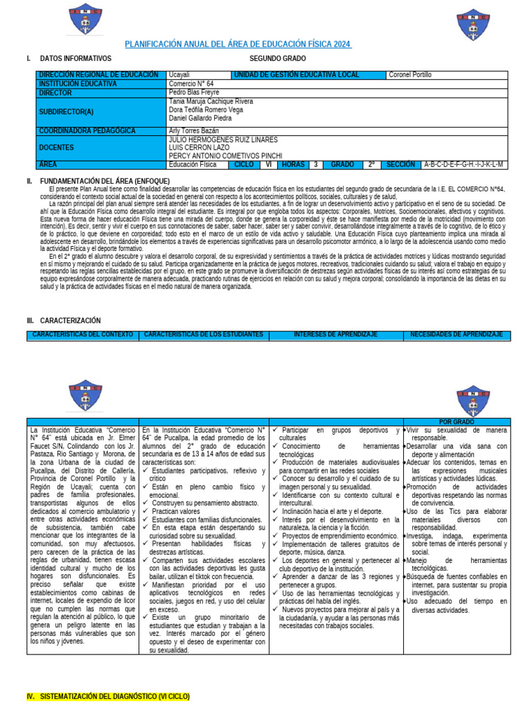 Pca 2° de Secundaria 2024 | PDF | Enseñando | Aprendizaje